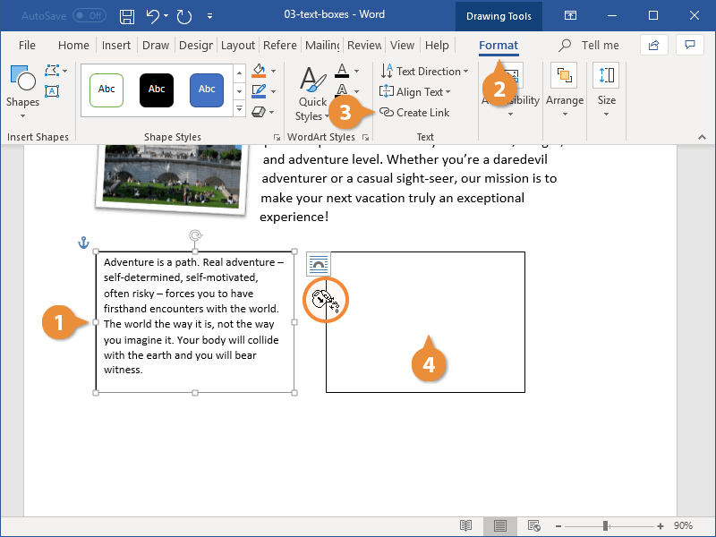 How To Insert A Text Box In Word CustomGuide