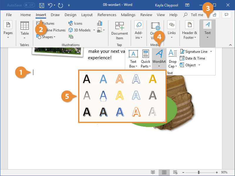 WordArt In Word CustomGuide