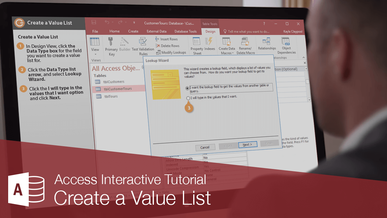 Create A Value List CustomGuide