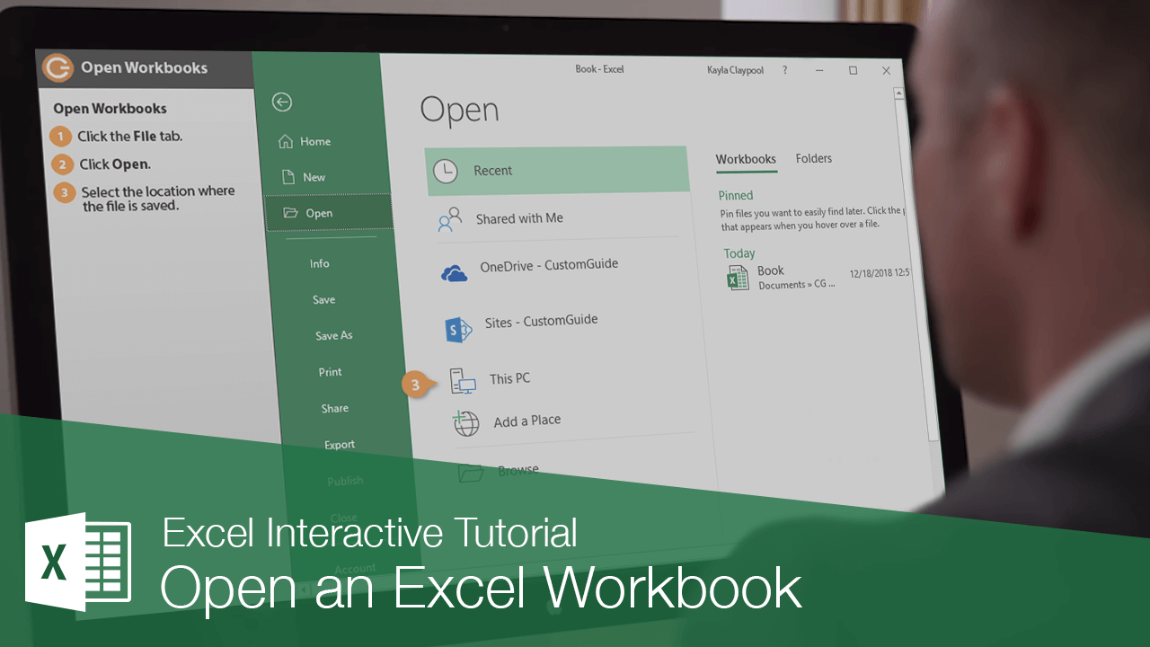 Open An Excel Workbook CustomGuide