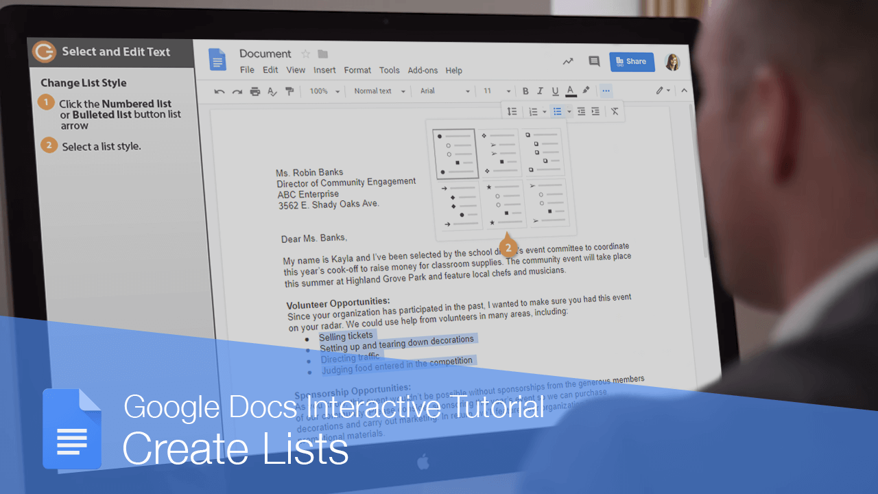 Create Lists CustomGuide