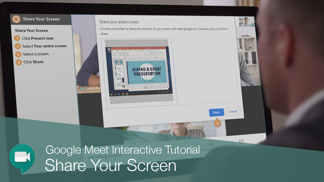 Share Your Screen in Google Meet | CustomGuide Share Your Screen in Google Meet | CustomGuide