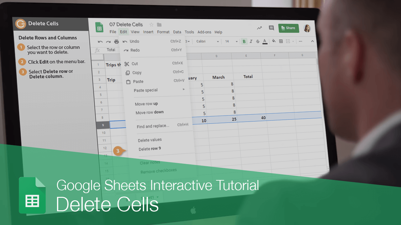 Delete Cells CustomGuide