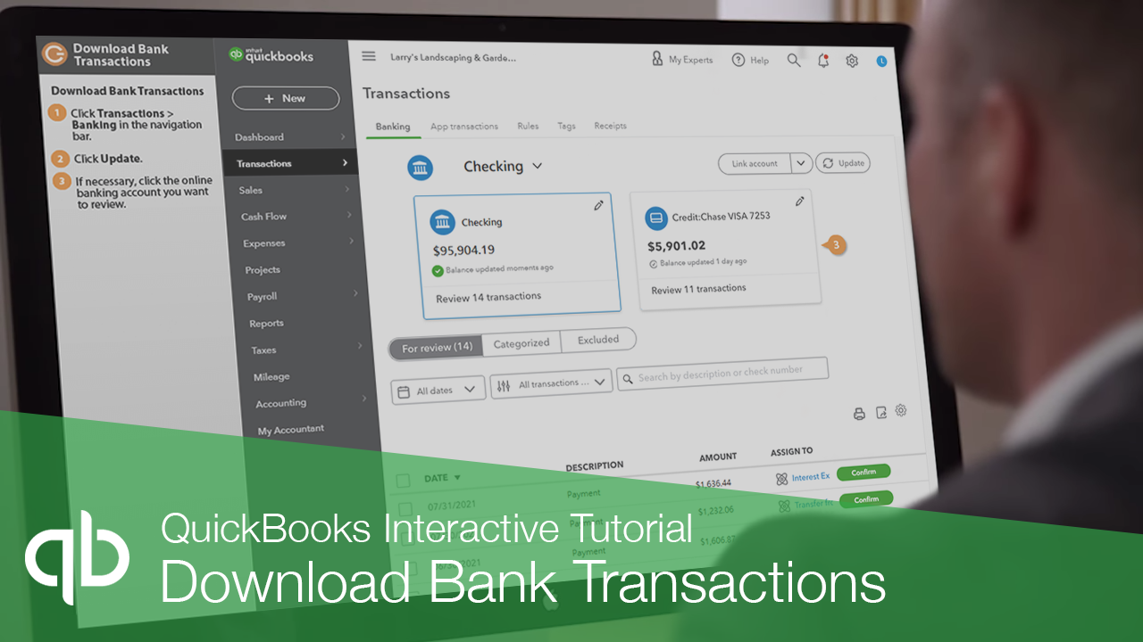 Download Bank Transactions CustomGuide