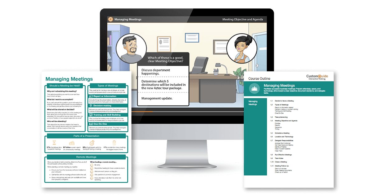 Managing Meetings Training Course | CustomGuide
