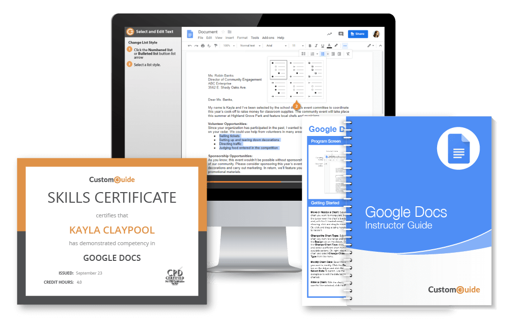 Google Docs Training Course CustomGuide